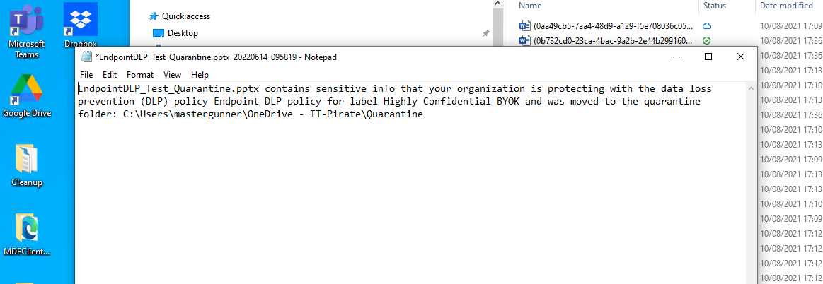 Microsoft Purview: Endpoint DLP Part 2 – IT-Pirate